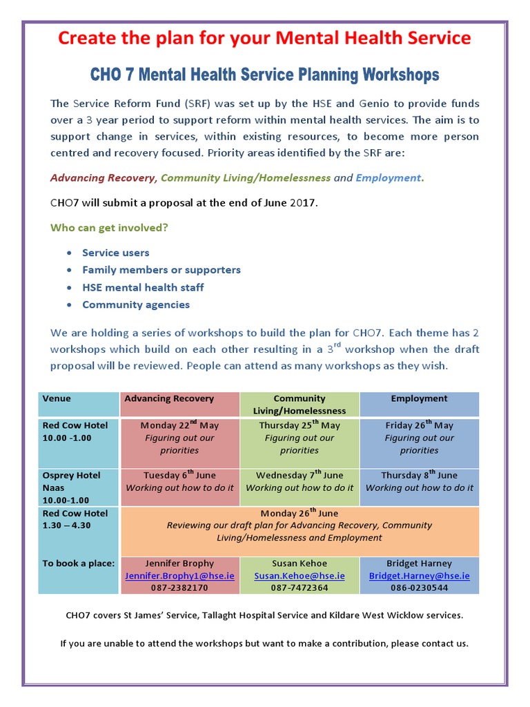 CHO7 Mental Health Service Planning | PDF