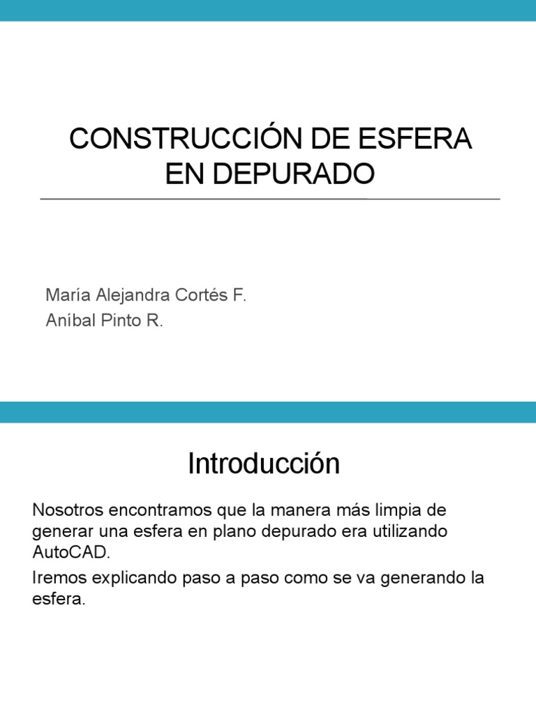 Construcción de Esfera en Depurado | PDF