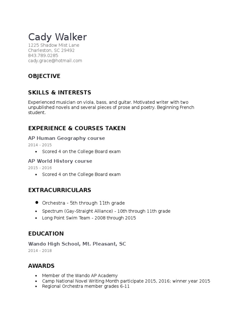 Walker Resume | PDF