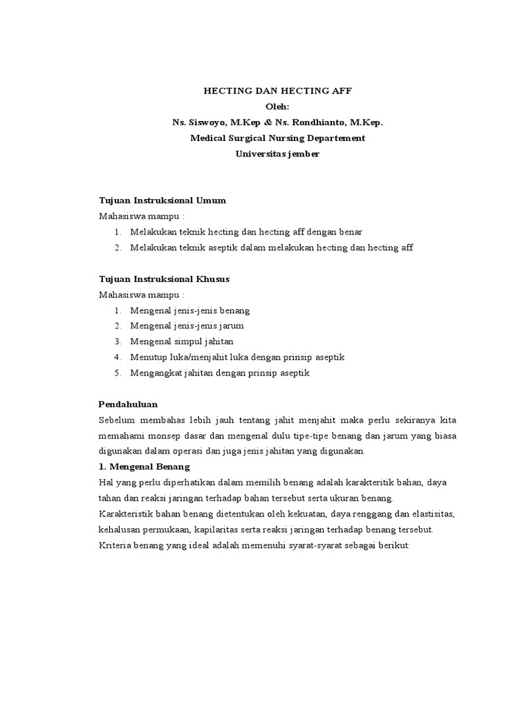 Hecting and Hecting Aff NEW | PDF