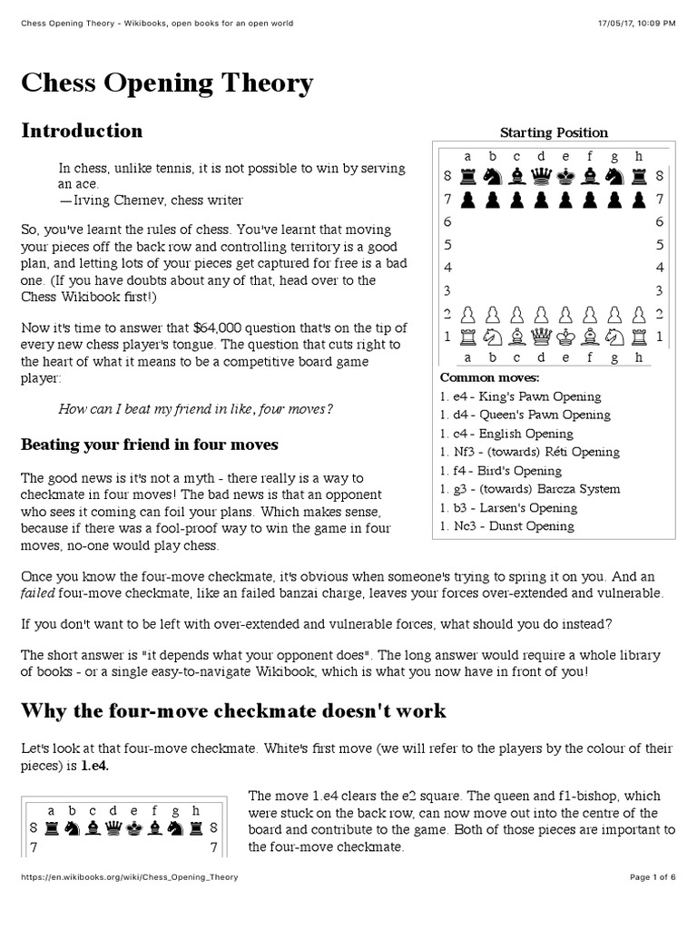 Chess Opening Theory | Chess Openings | Chess