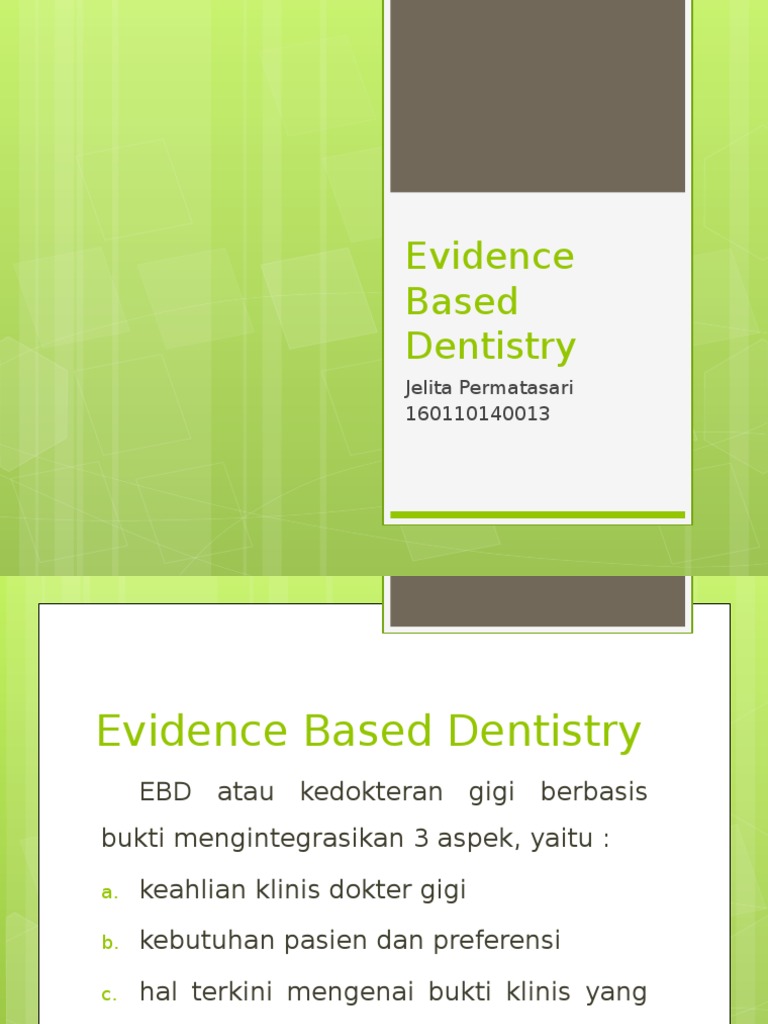 Evidence Based Dentistry | PDF