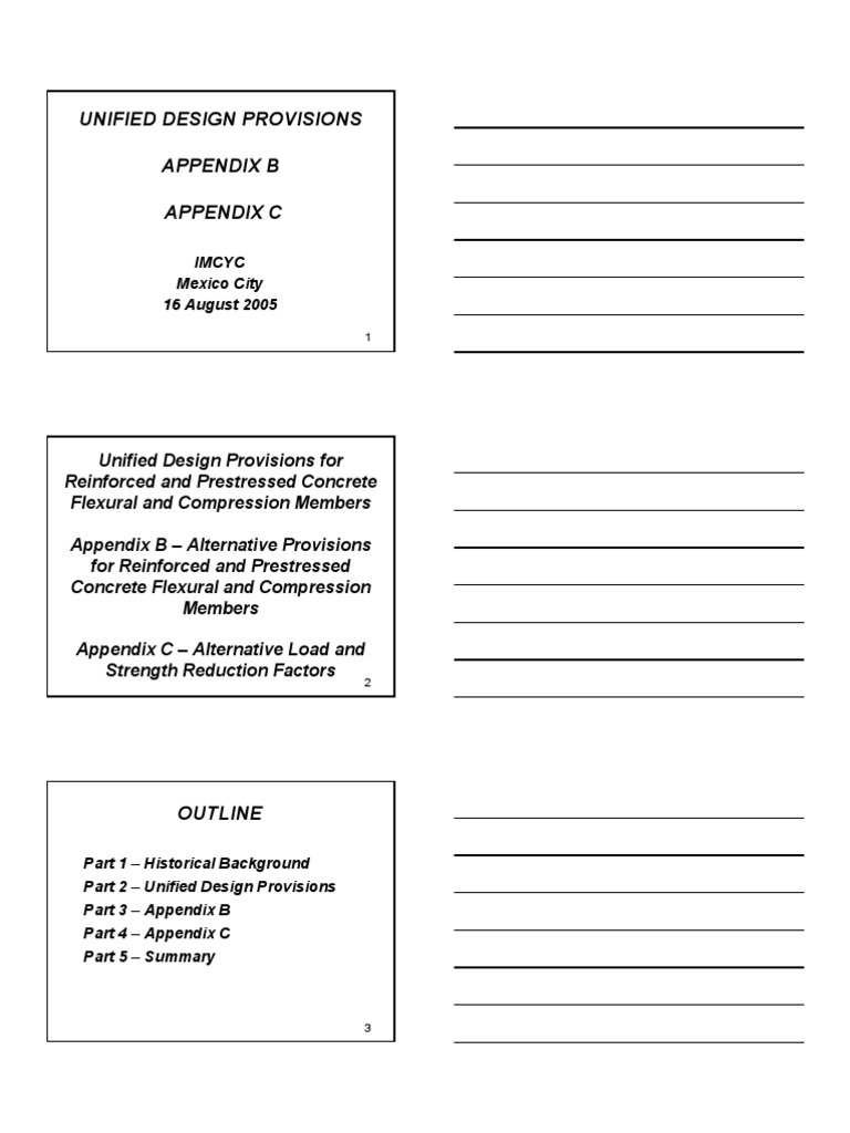 Unified Design Provisions Appendix B Appendix C: Imcyc Mexico City 16 ...