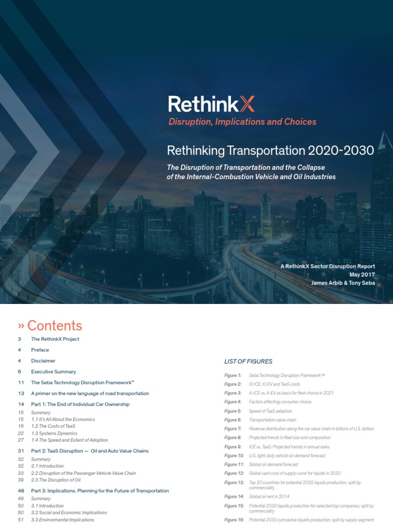RethinkX Report | PDF | Electric Vehicle | Innovation