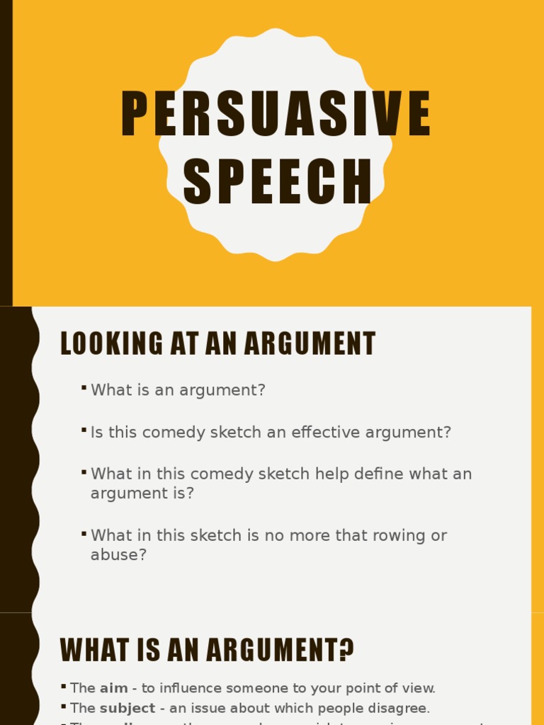 Persuasive Speech | Persuasion | Argument | Free 30-day Trial | Scribd
