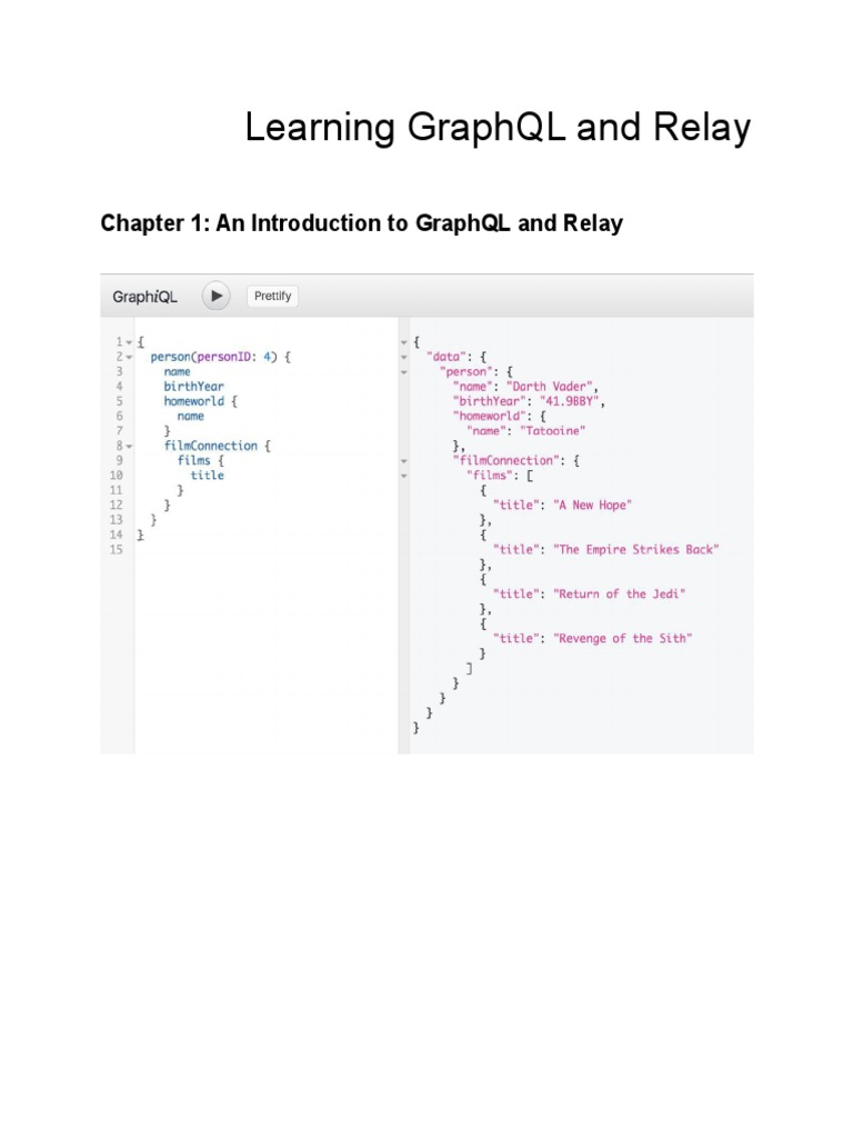 Chapter 1: An Introduction To Graphql and Relay | PDF