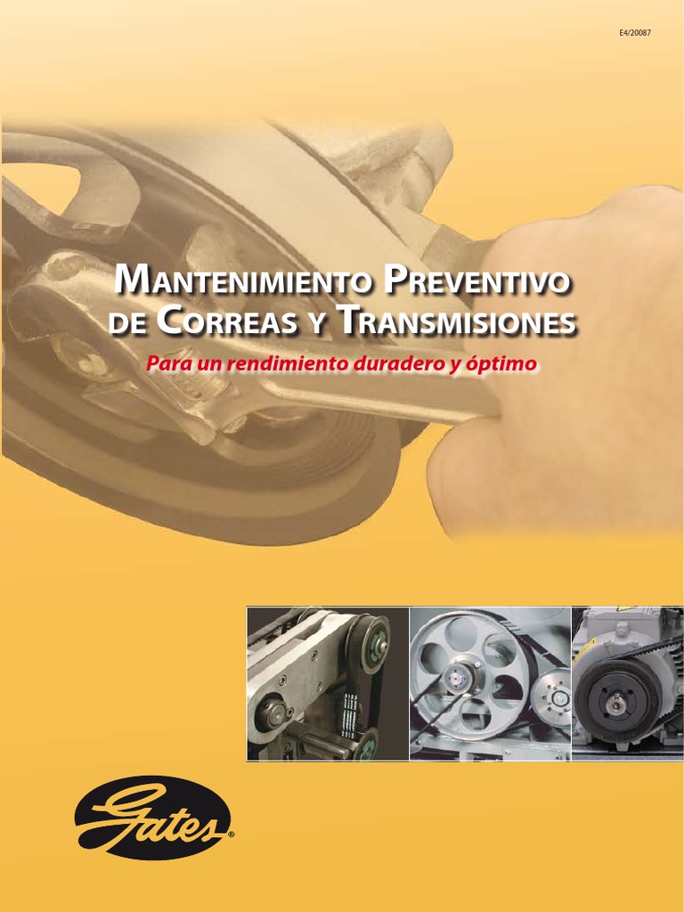 Mantenimiento de Correas y Poleas PDF | PDF | Transmisión (Mecánica) | Tornillo