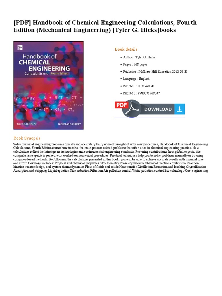 Handbook of Chemical | E Books | Chemistry
