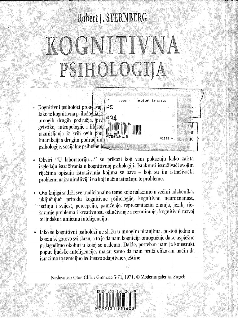 Uvod U Kognitivnu Kognitivna Neuroznanost Pažnja I Svijest-Sternberg | PDF