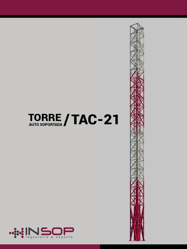 Torre Autosoportada TAC-21 para Telecomunicaciones | PDF | Torre | Science