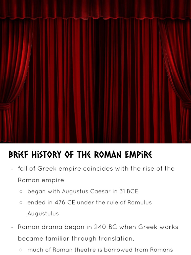 Roman Theatre Presentation | PDF | Tragedy | Theatre