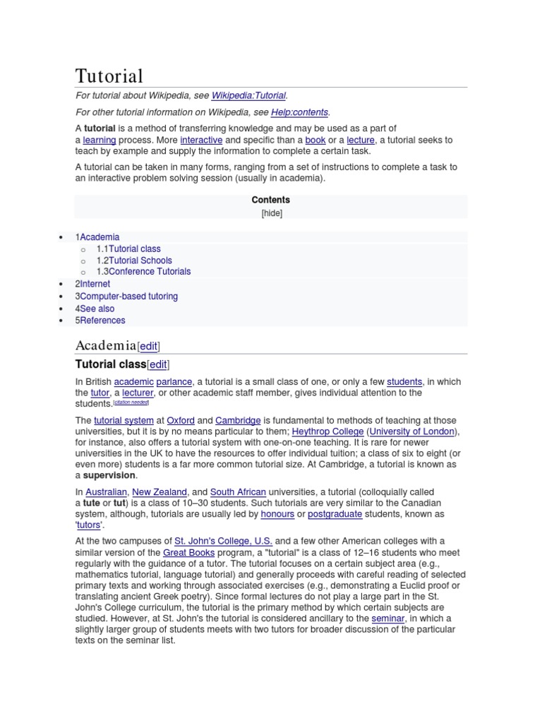 Wikipedia tutorial overview | PDF | Tutorial | Communication