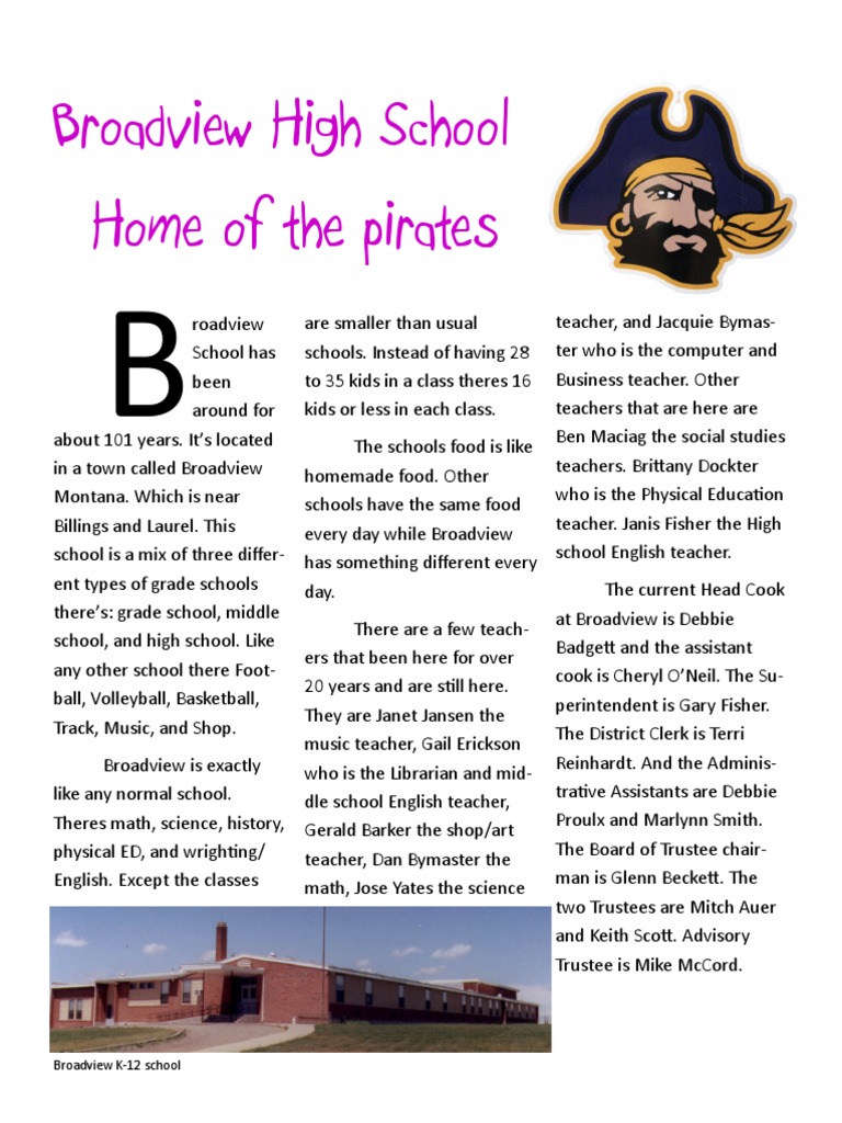 Pirate Newsletter Project | PDF | Schools | Further Education