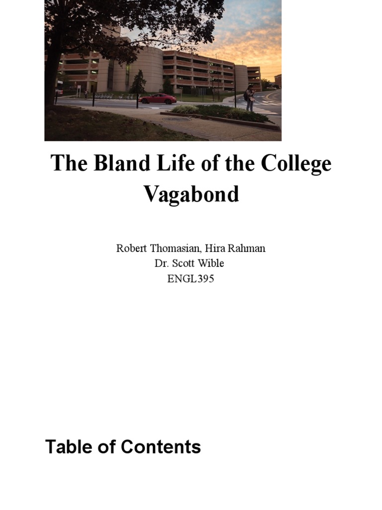 The Bland Life of The College Vagabond: Robert Thomasian, Hira Rahman ...
