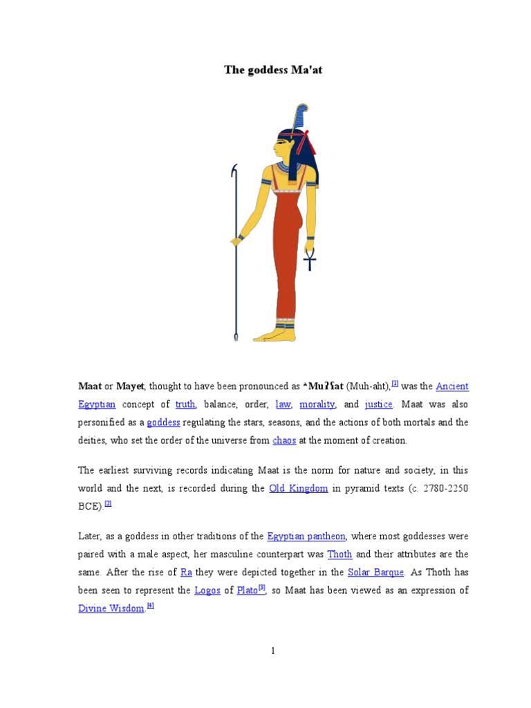 Goddess Maat | Ancient Egyptian Religion | Polytheism