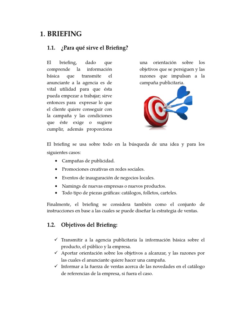 Briefing | Publicidad | Negocios