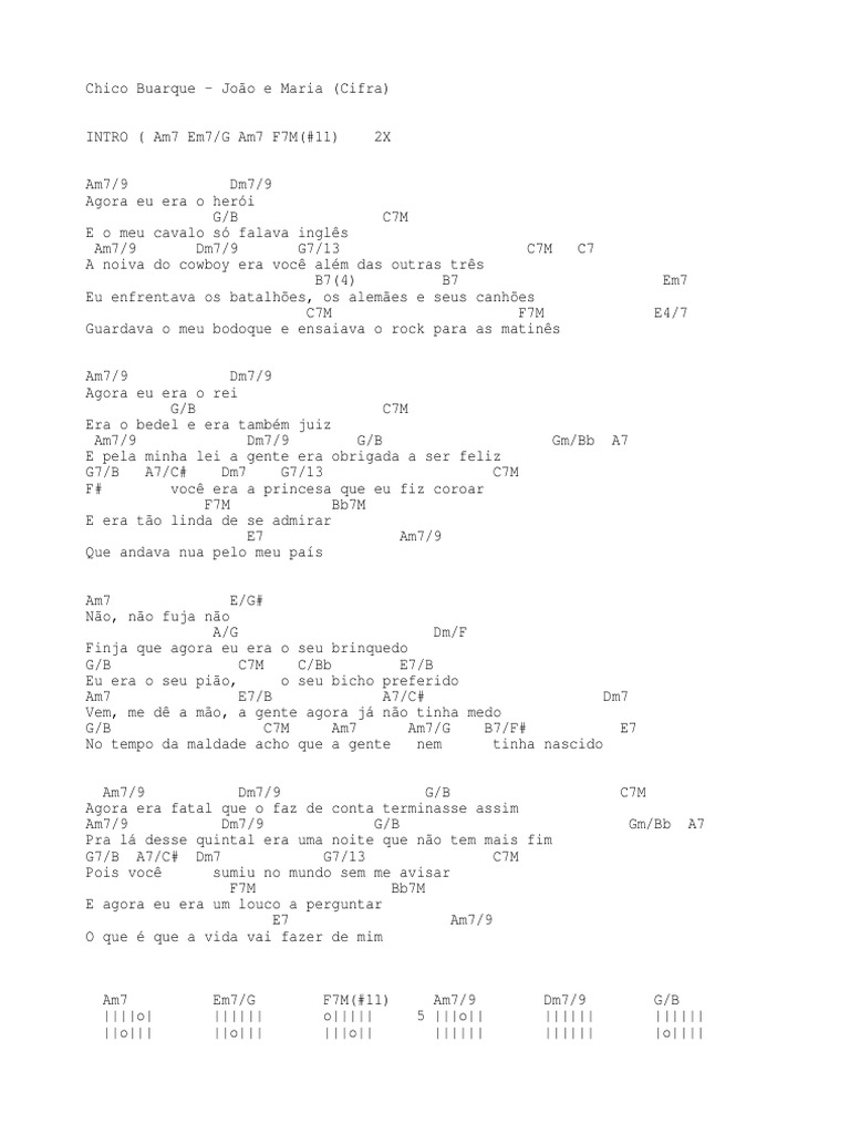 João e Maria (Cifra) | PDF