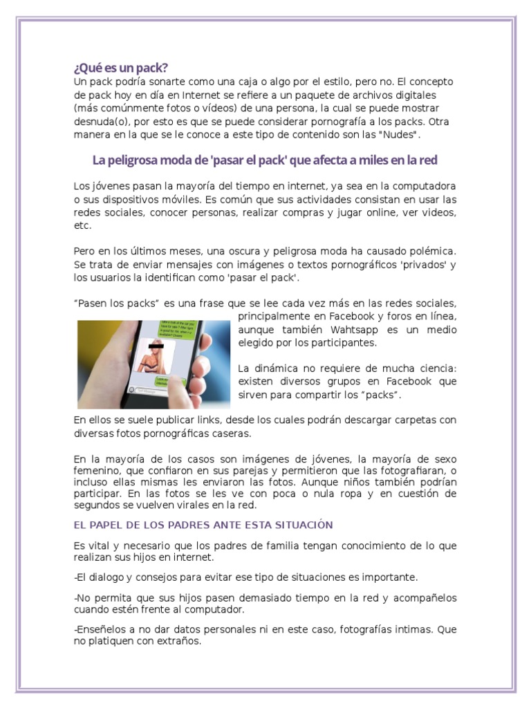 Qué Es Un Pack | PDF | Internet | Facebook