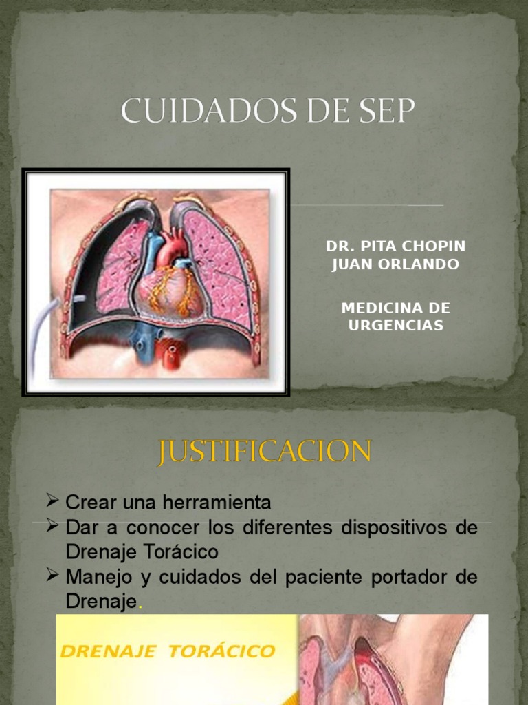 SONDA ENDOPLEURAL Y SELLO DE AGUA | Pulmón | Medicina