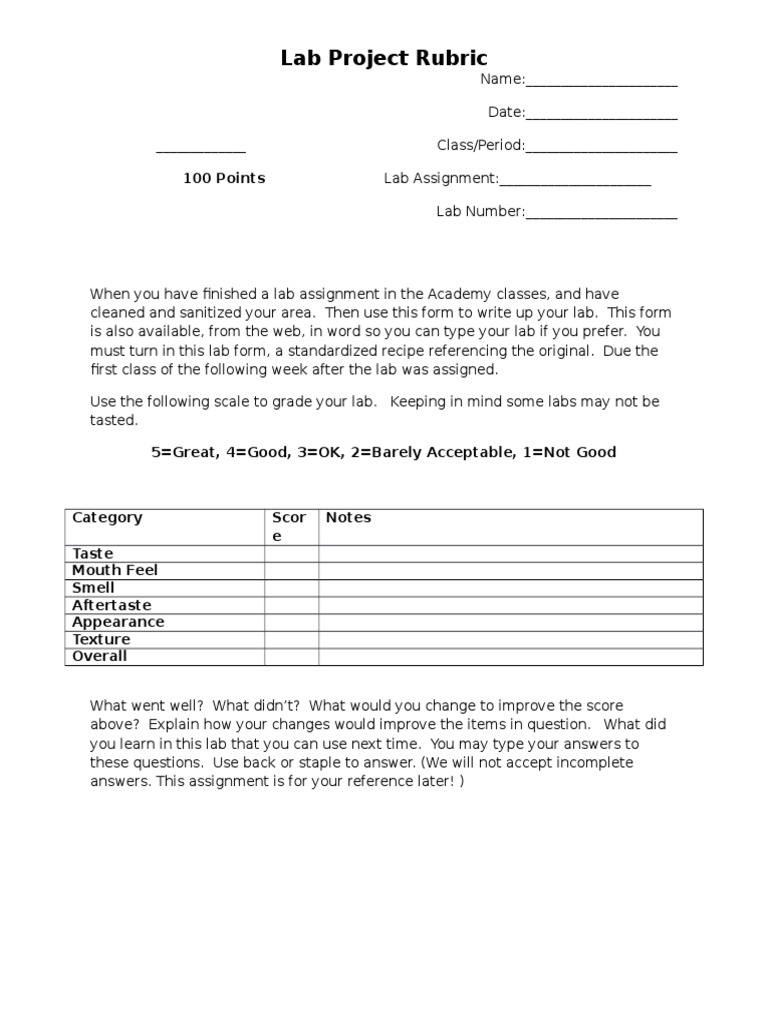 Lab Evaluation Guide for Students | PDF | Career & Growth | Teaching ...