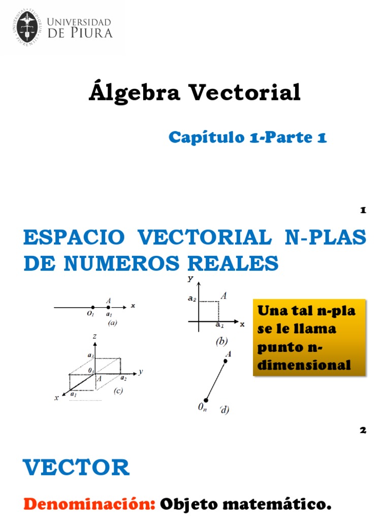 Algebra Vectorial P1.0 | PDF | Espacio vectorial | Escalar (Matemáticas)