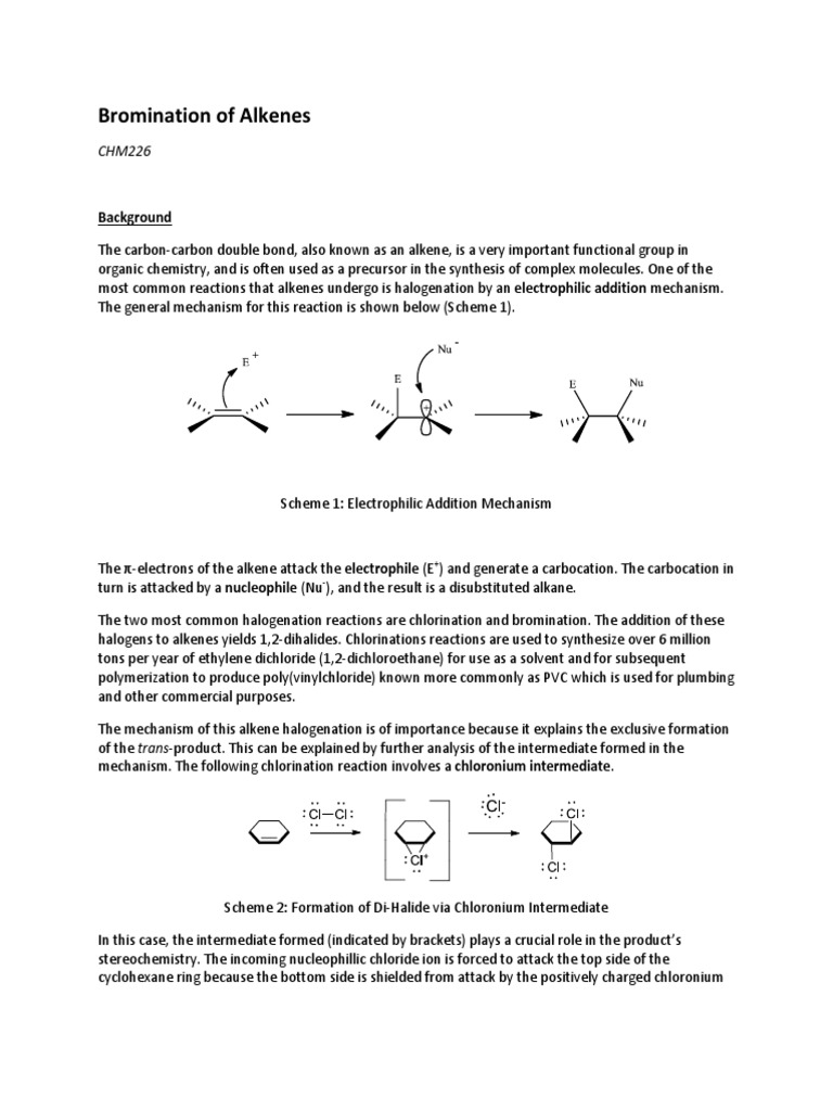 Bromination Experiment | Alkene | Chemical Reactions