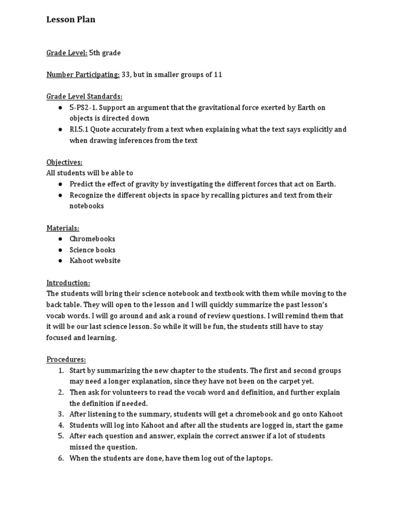 Planetsandspacelessonplan | PDF