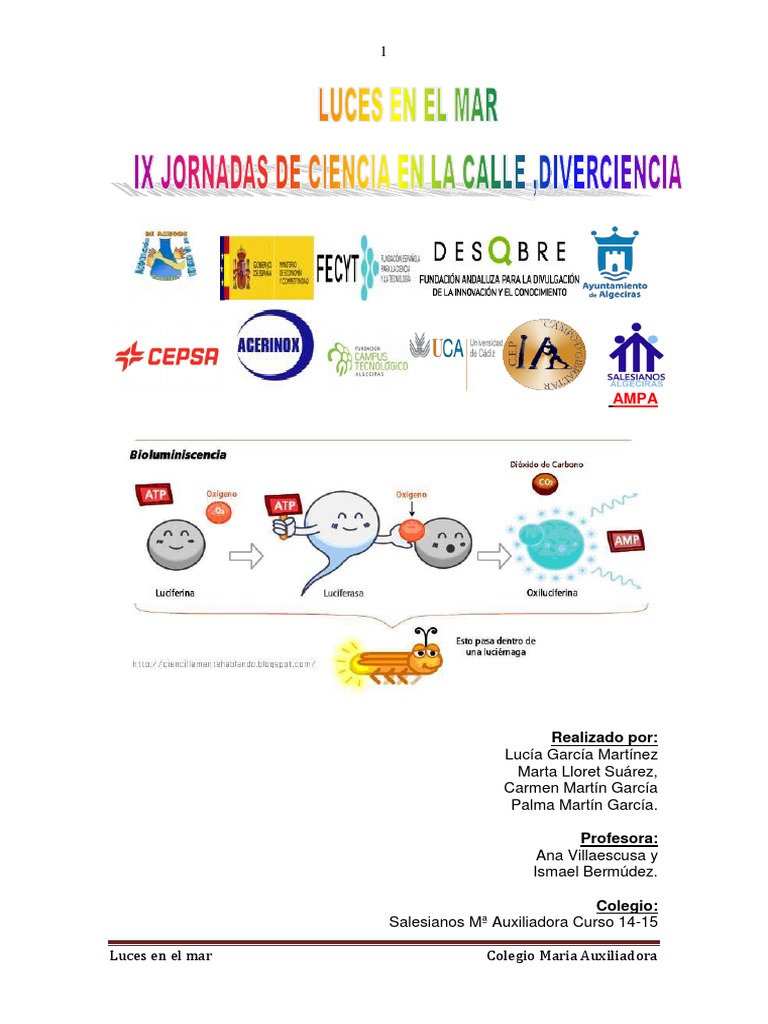 Bioluminiscencia en Organismos Marinos | PDF | Proteína Verde ...