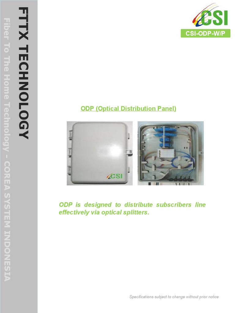 ODP Brochure | PDF | Fiber To The X | Optical Fiber