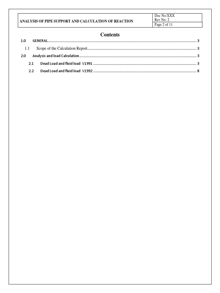 Design Report - Pipe Support - R2 | PDF | Structural Load | Pipe (Fluid ...