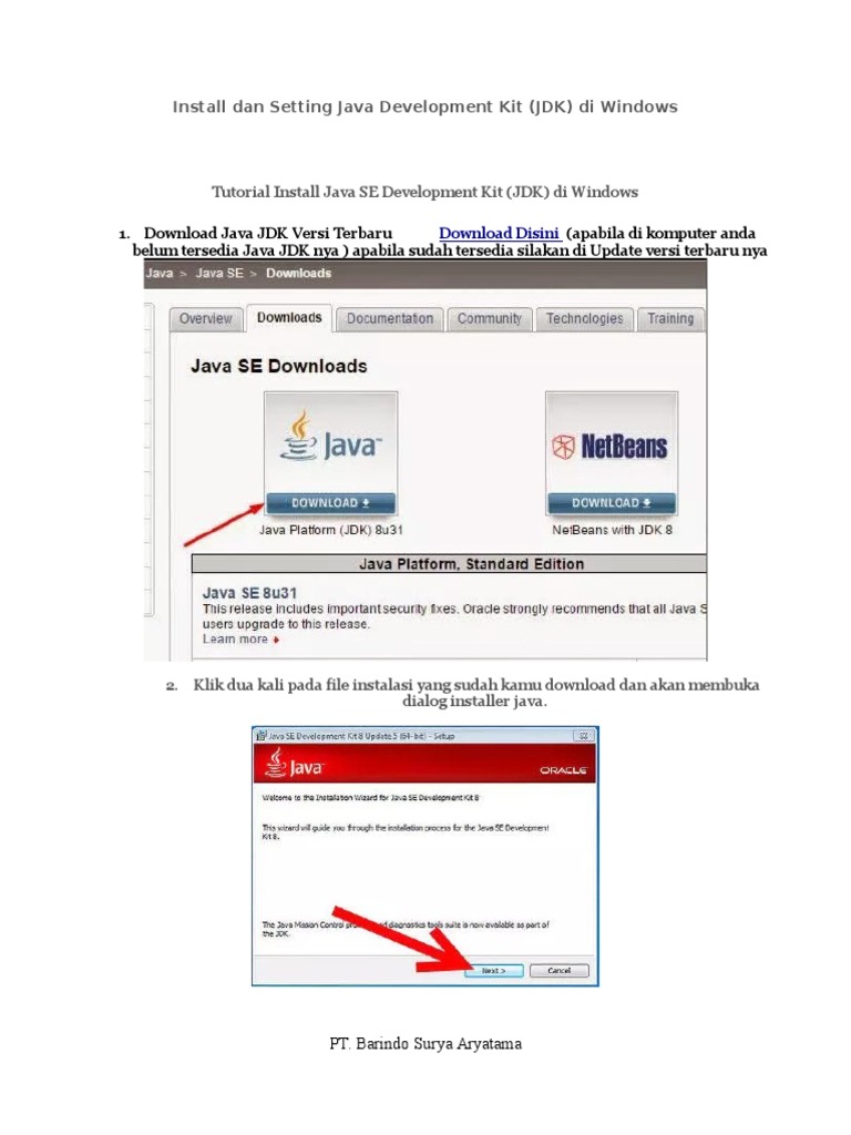 Tutorial Instalasi Java JDK | PDF