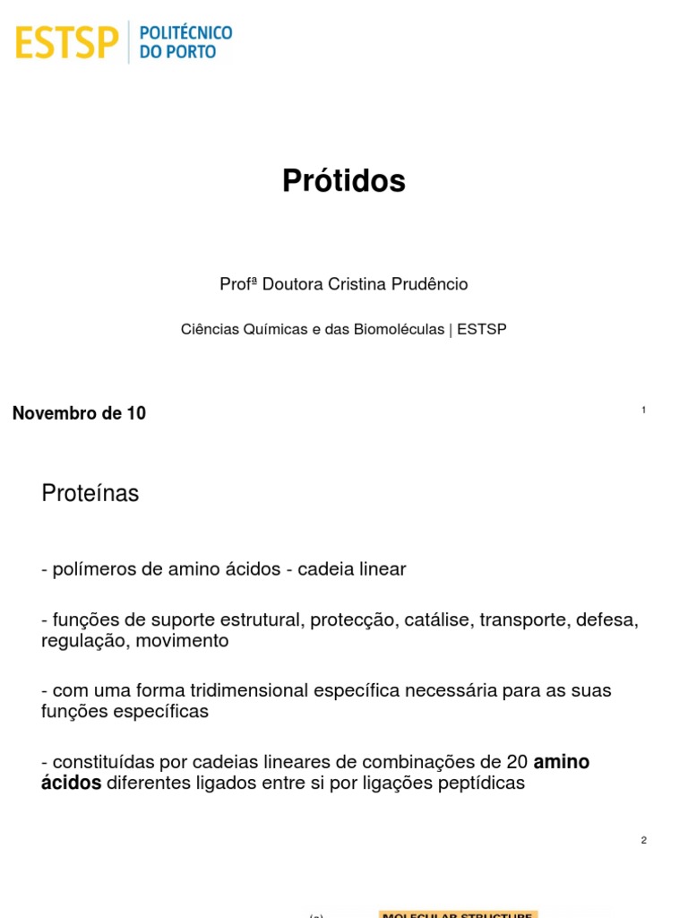 05.2. Prótidos | PDF | Proteínas | Aminoácido