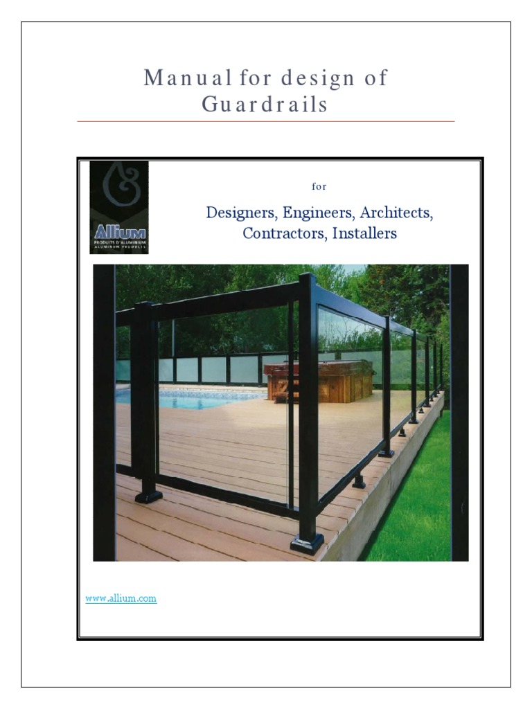 Manual For Design of Guardrails: Designers, Engineers, Architects ...