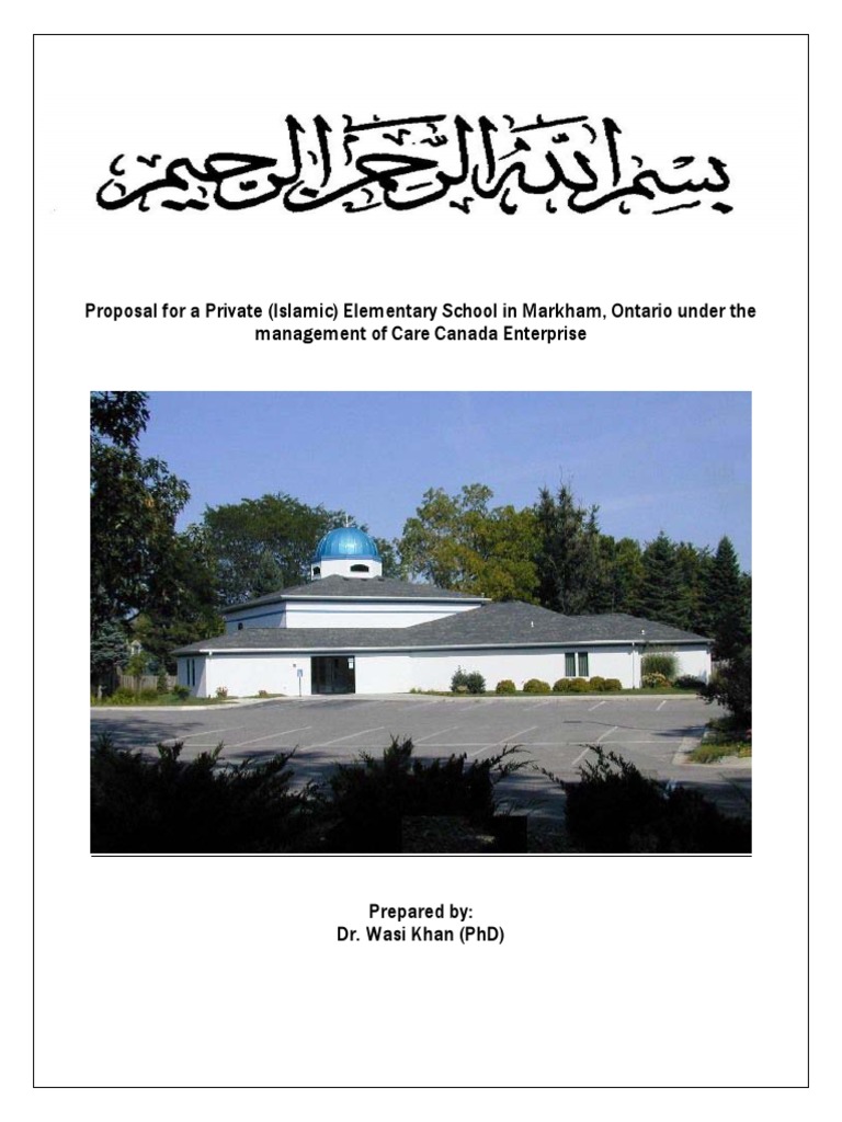 Proposal - New Islamic School in Toronto | Download Free PDF | Pound ...