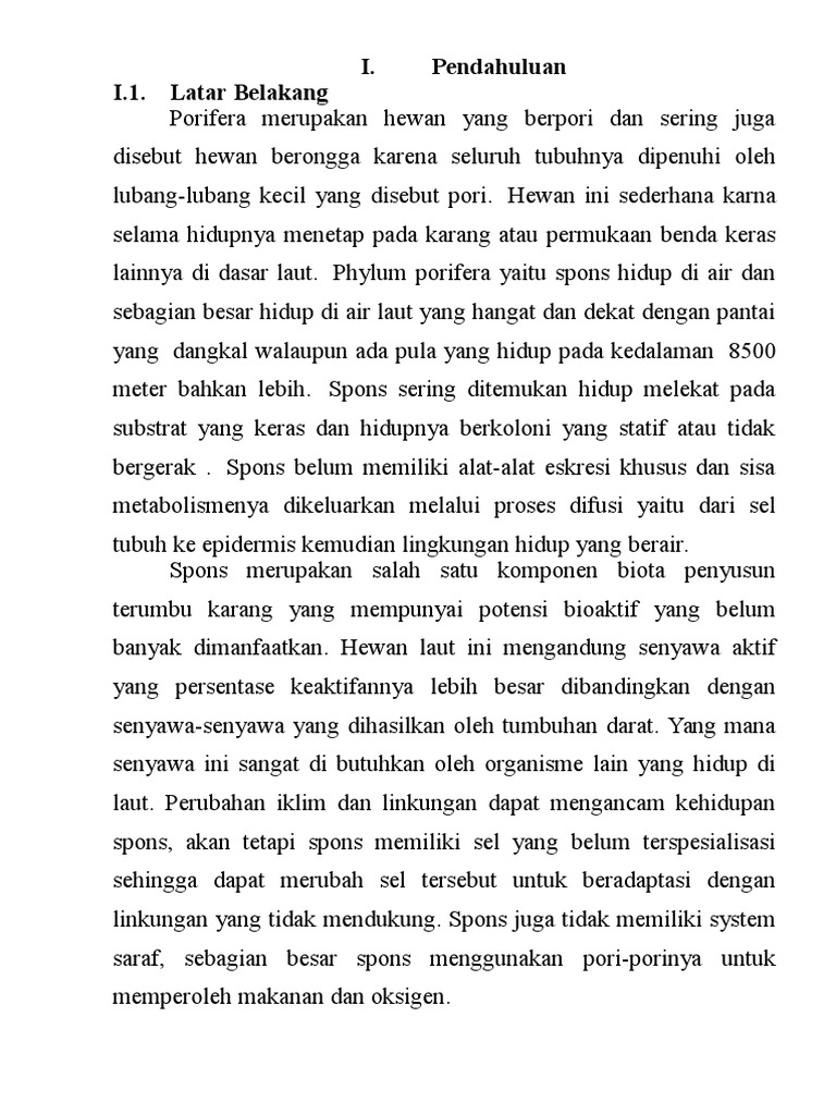 Lapres Porifera Fix Kel 2 | PDF