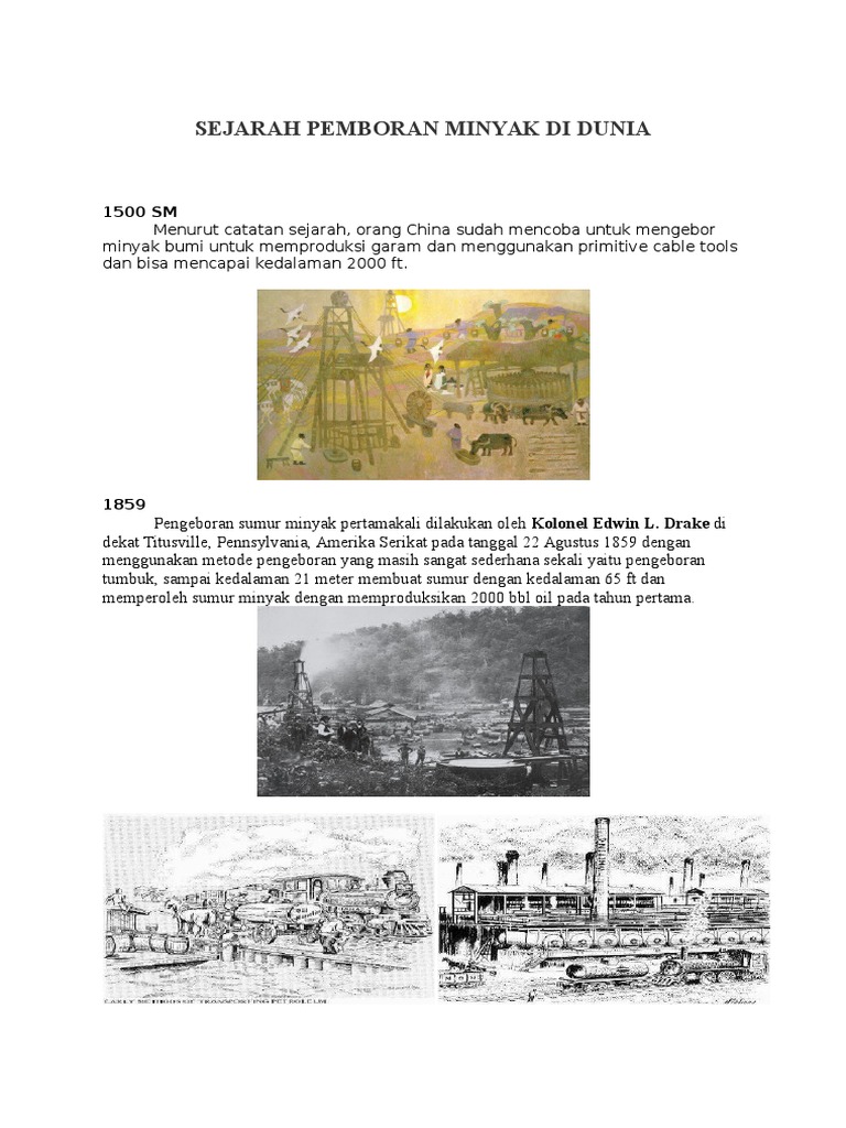 Sejarah Pemboran Minyak Di Dunia | PDF | Seni