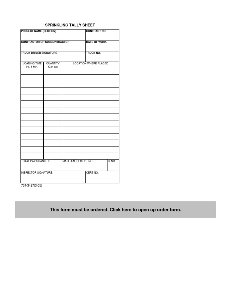 Tally Sheet | PDF