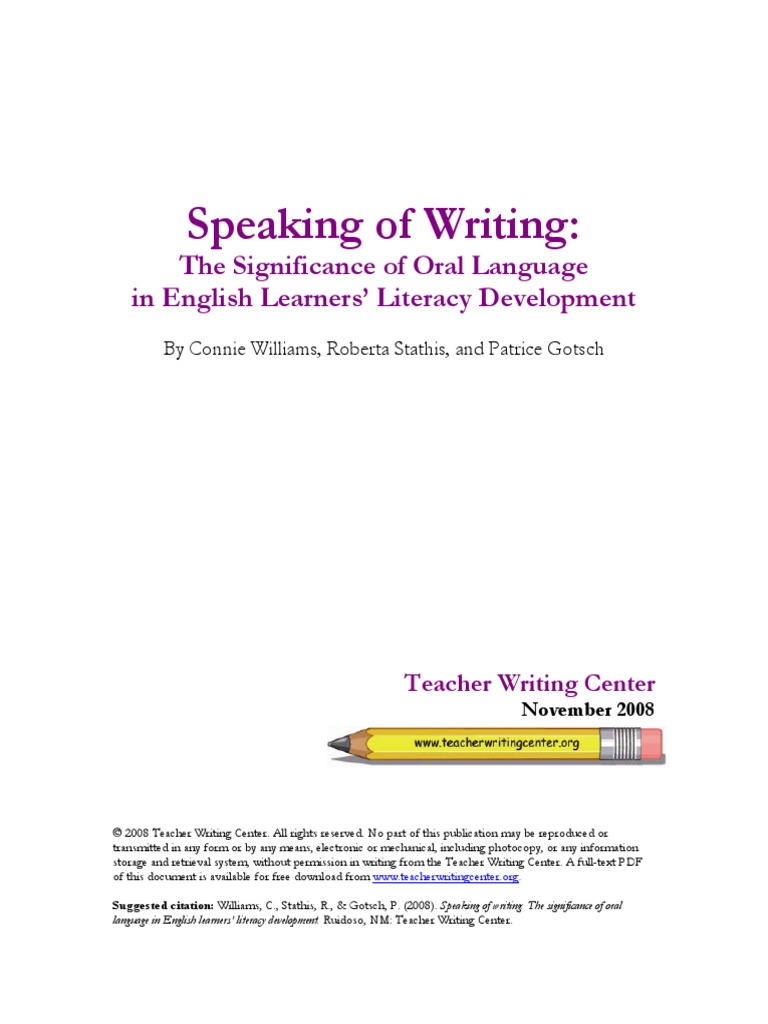 Speaking of Writing V7 | PDF | English As A Second Or Foreign Language ...