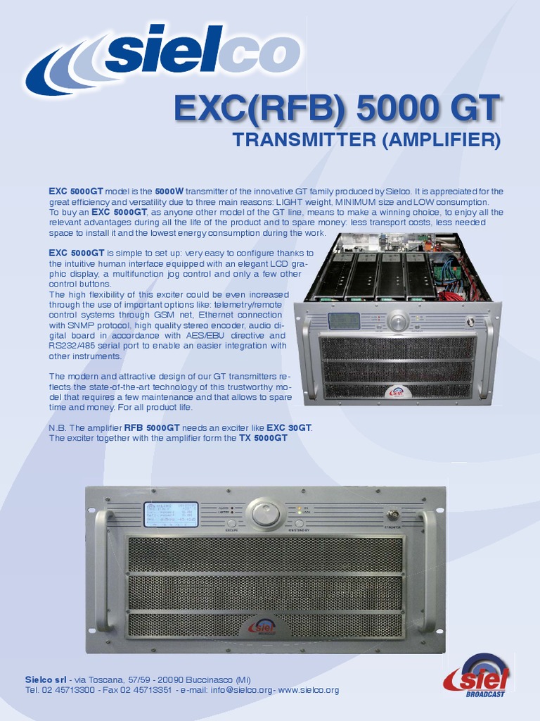 EXC5000 Ing - CORRETTO PDF | PDF | Frequency Modulation ...