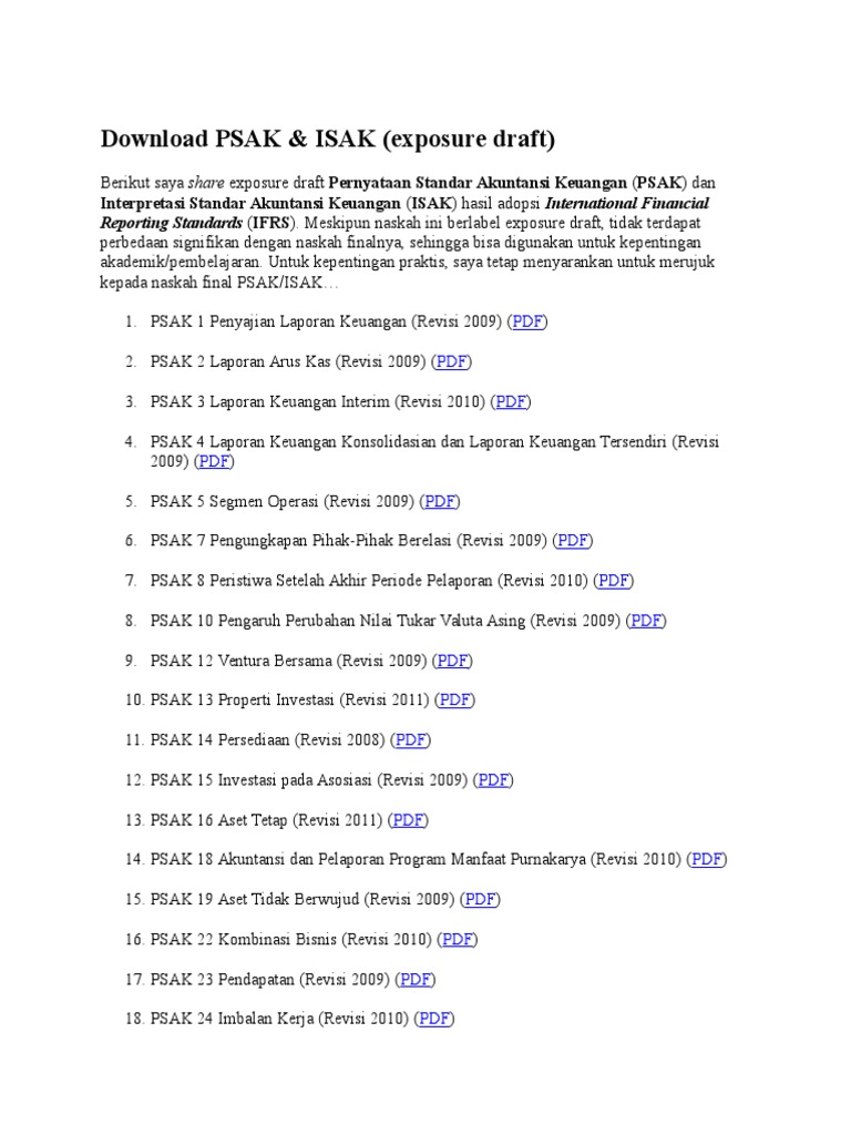 PSAK | PDF