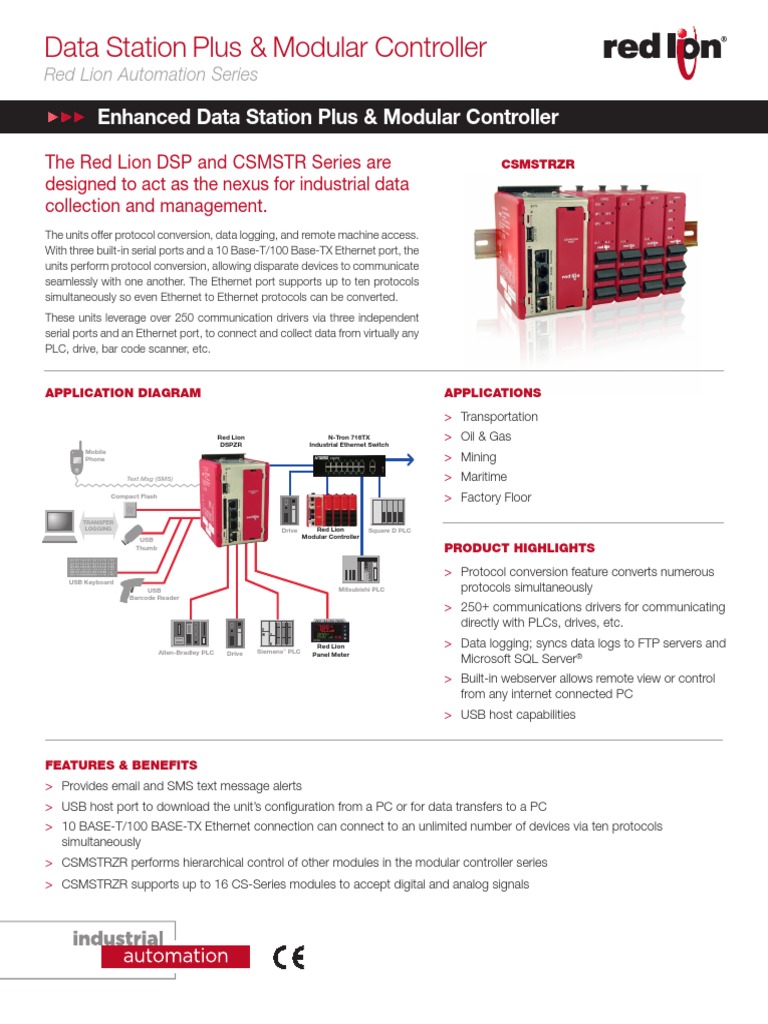 REDLION - DSP - Data Sheet | PDF | Usb | Programmable Logic Controller
