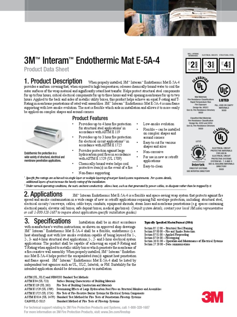 3M E5A Mat Product Data Sheet | PDF | Structural Steel | Electrical ...