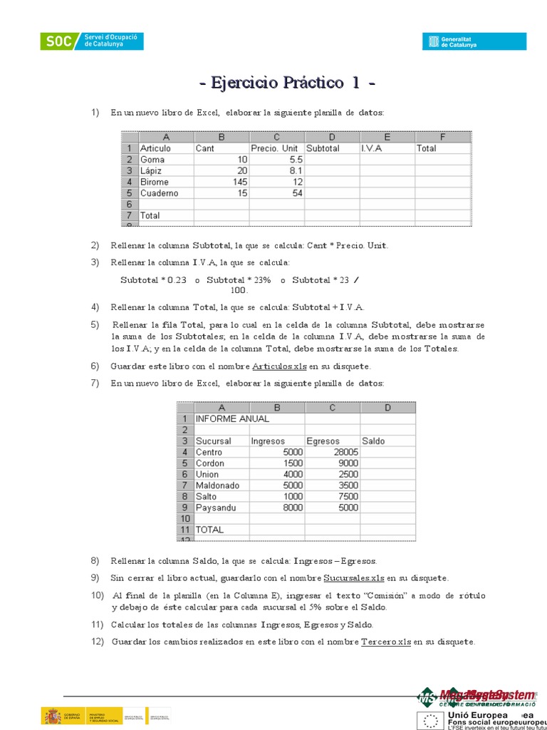 Ej Excel Bas | PDF | Microsoft Excel | Tabla (base de datos)