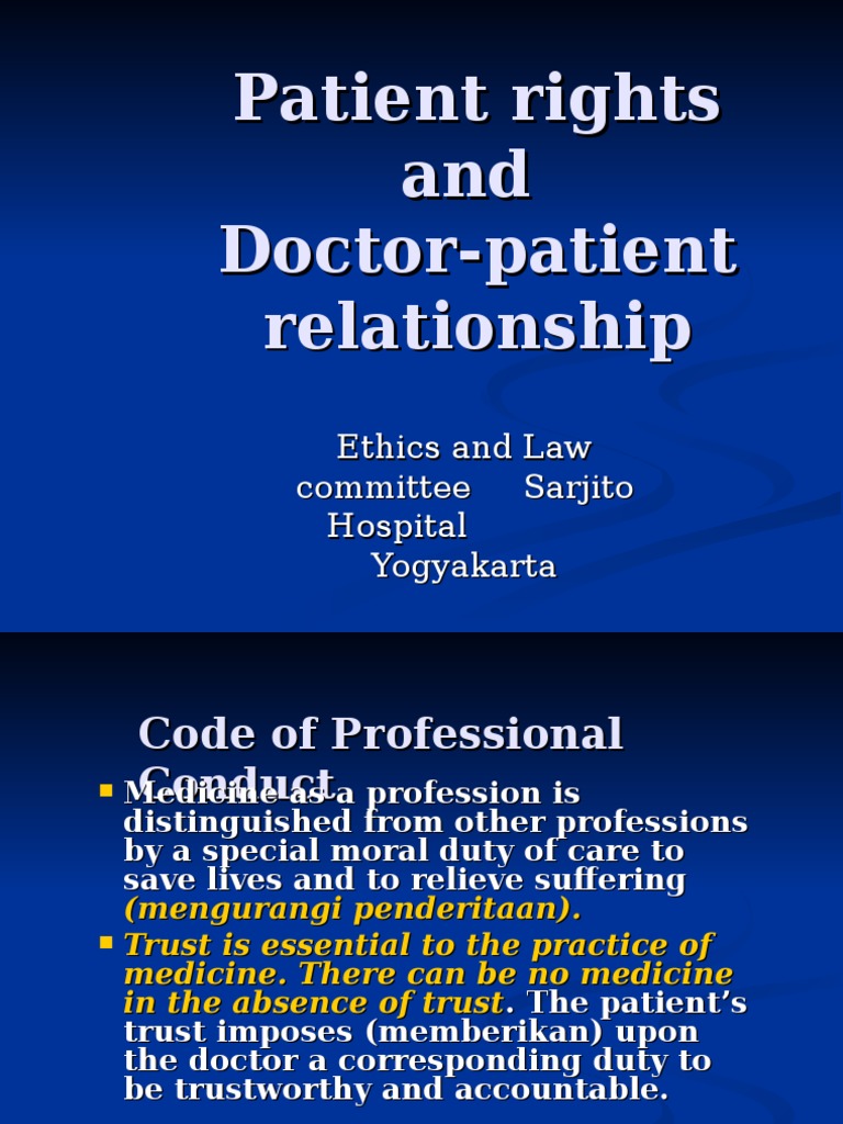 Balancing Patient Autonomy, Trust and Physician Expertise: Models of ...