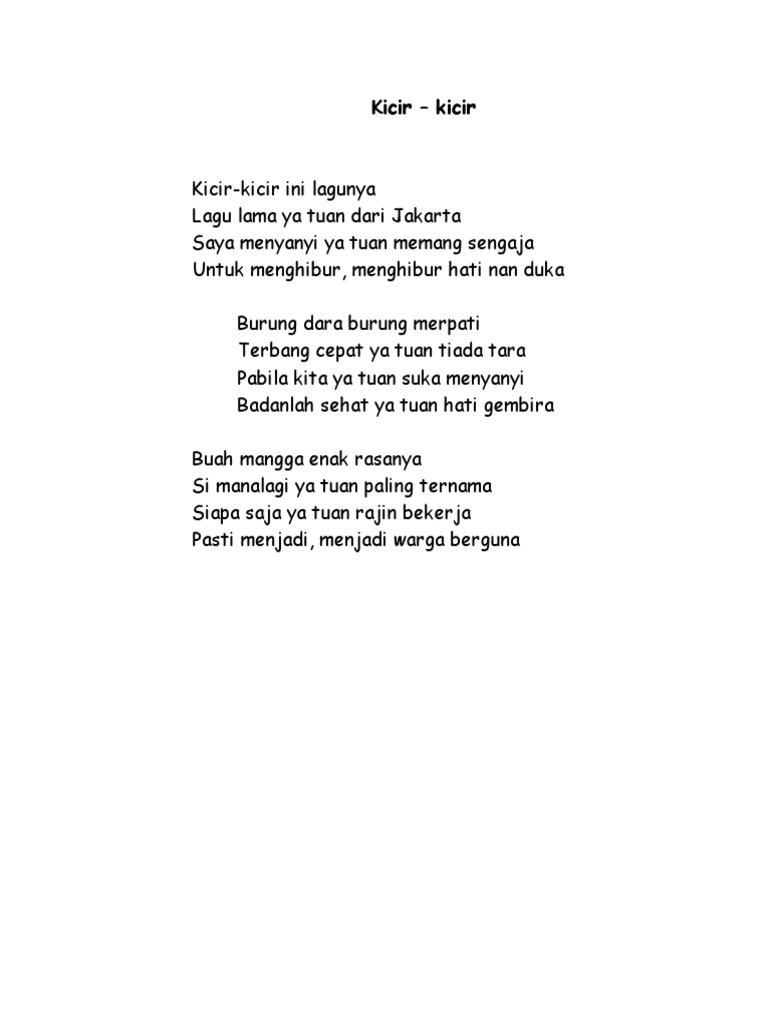 Lagu Dari Betawi Kicir-Kicir | PDF