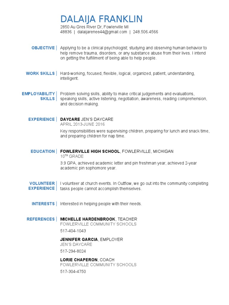 Franklin Resume | PDF | Career & Growth | Self-Improvement