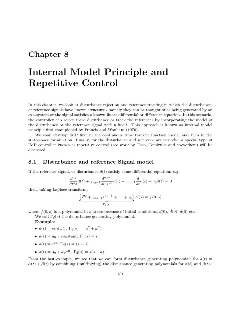 Chapter 8 IMP-Internal Model Principle and Repetitive Control | PDF ...
