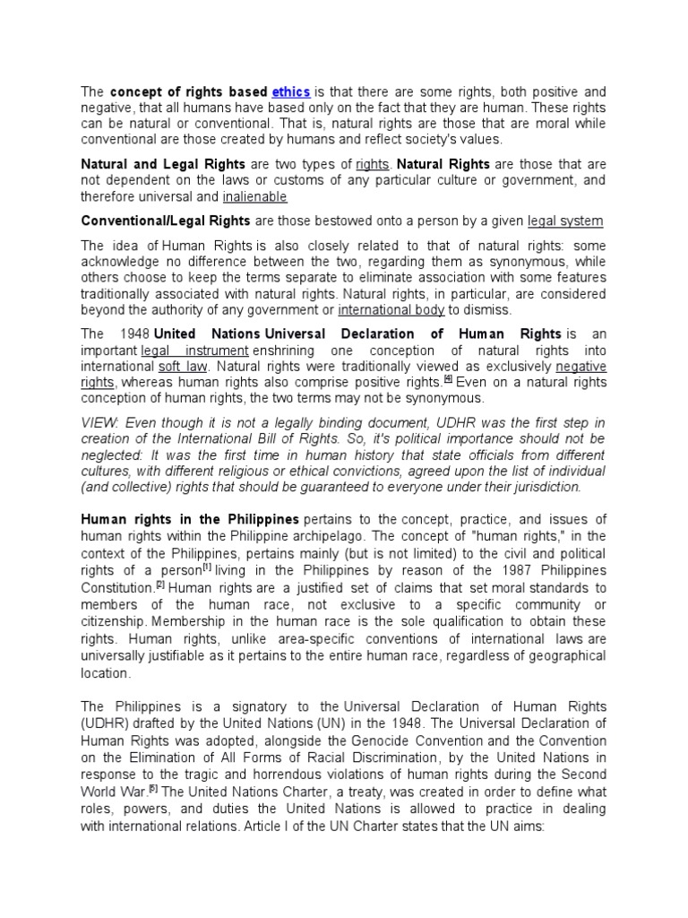3 The Concept of Rights Based Summary | PDF | Human Rights | Natural ...