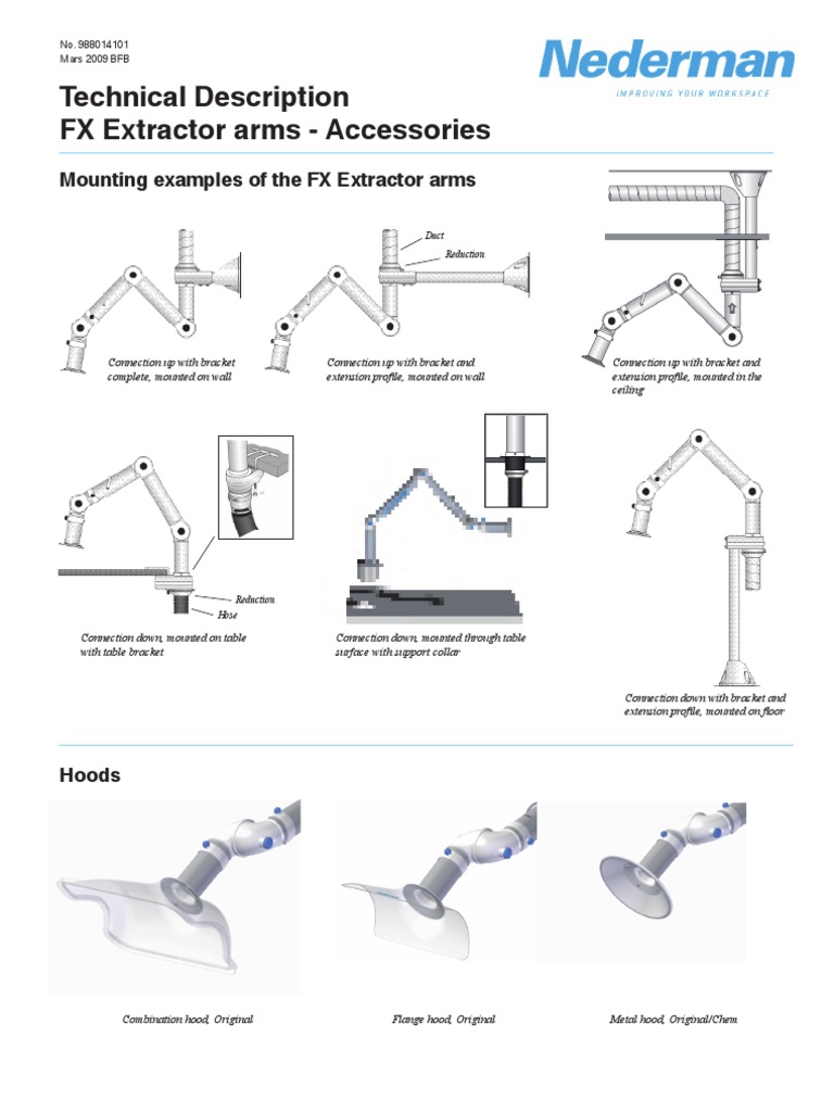 Nederman FX Arms Accessories | PDF | Metals | Materials