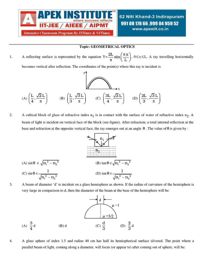 Geometrical-Optics.pdf | Lens (Optics) | Refraction